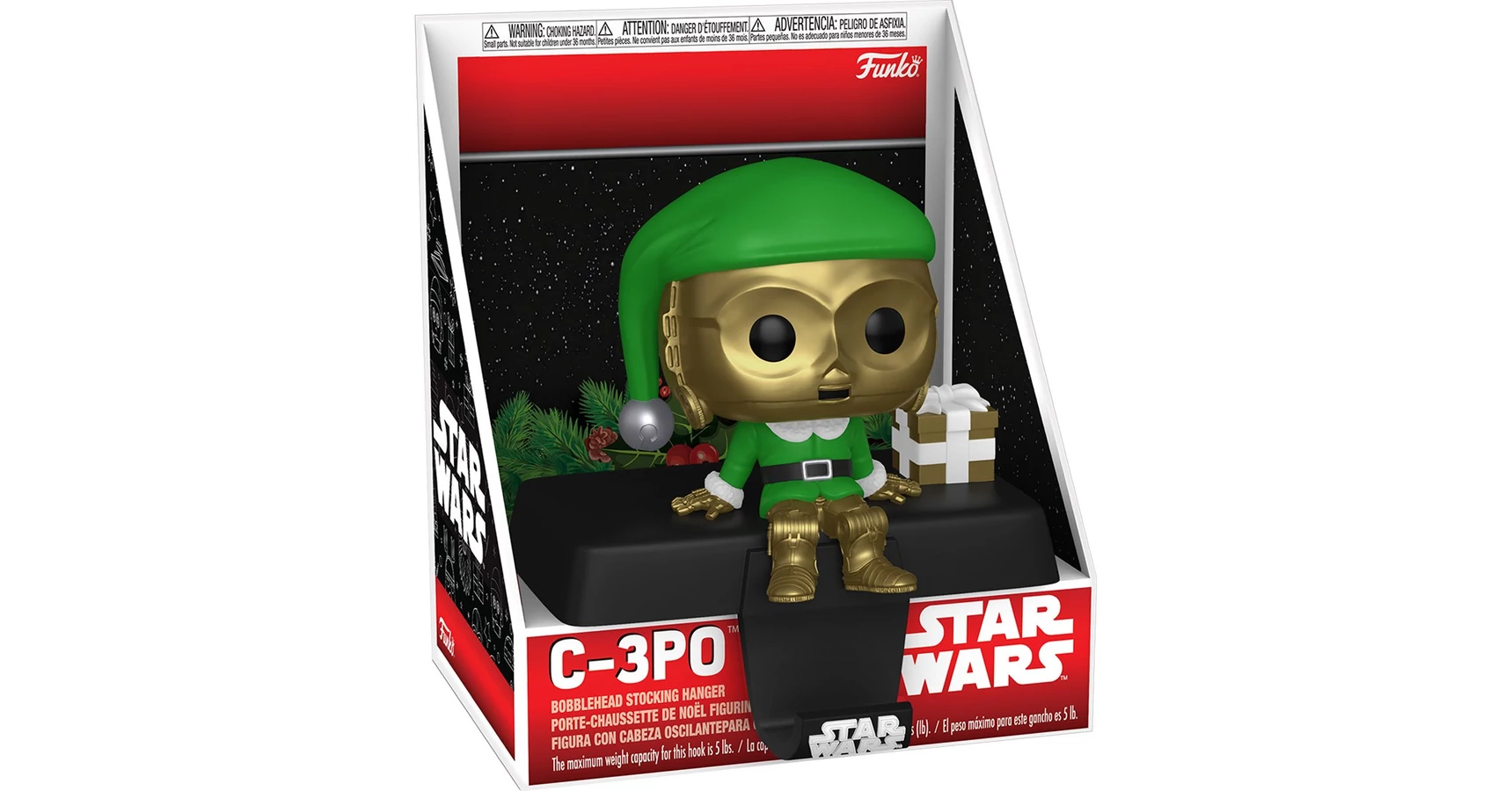 Funko POP! Edge-Sitter: Star Wars - Holiday Darth C-3PO figura