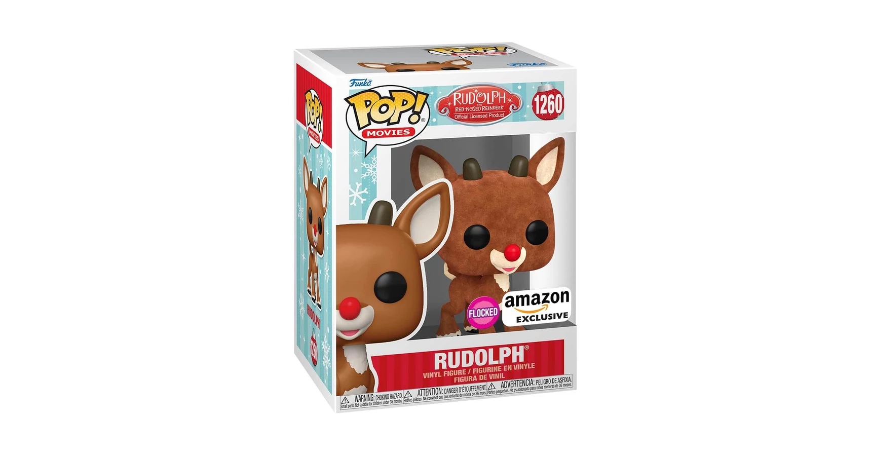 Funko POP! Movies: Rudolph Red-Nosed Reindeer - Rudolph (Flocked ...